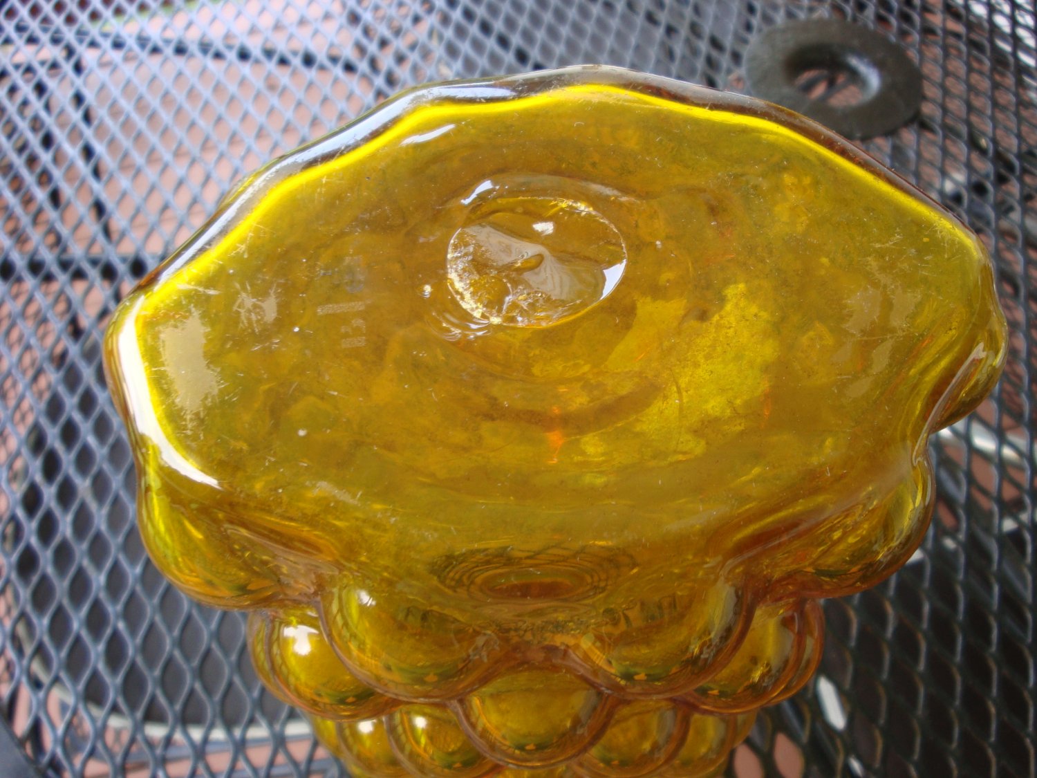 Vineyard Bubble Vase by Blenko Art Glass Mid Century Modern