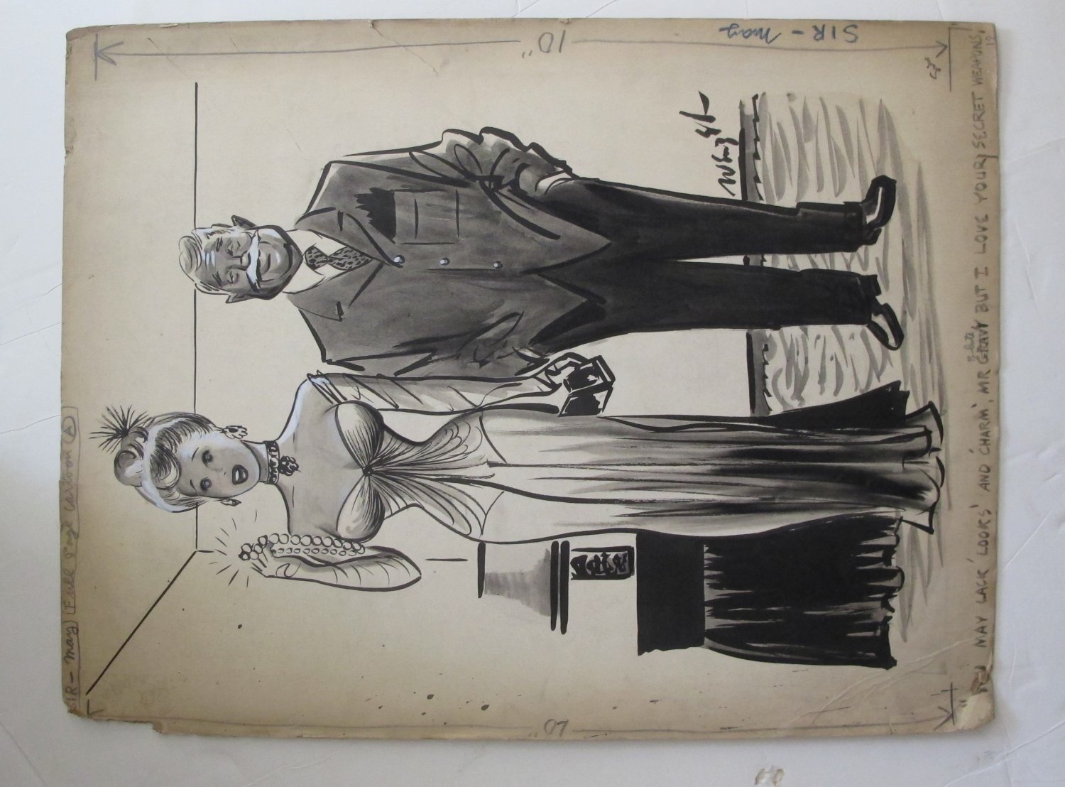 William Bill Wenzel orignal drawing Cartoon Adult Humor
