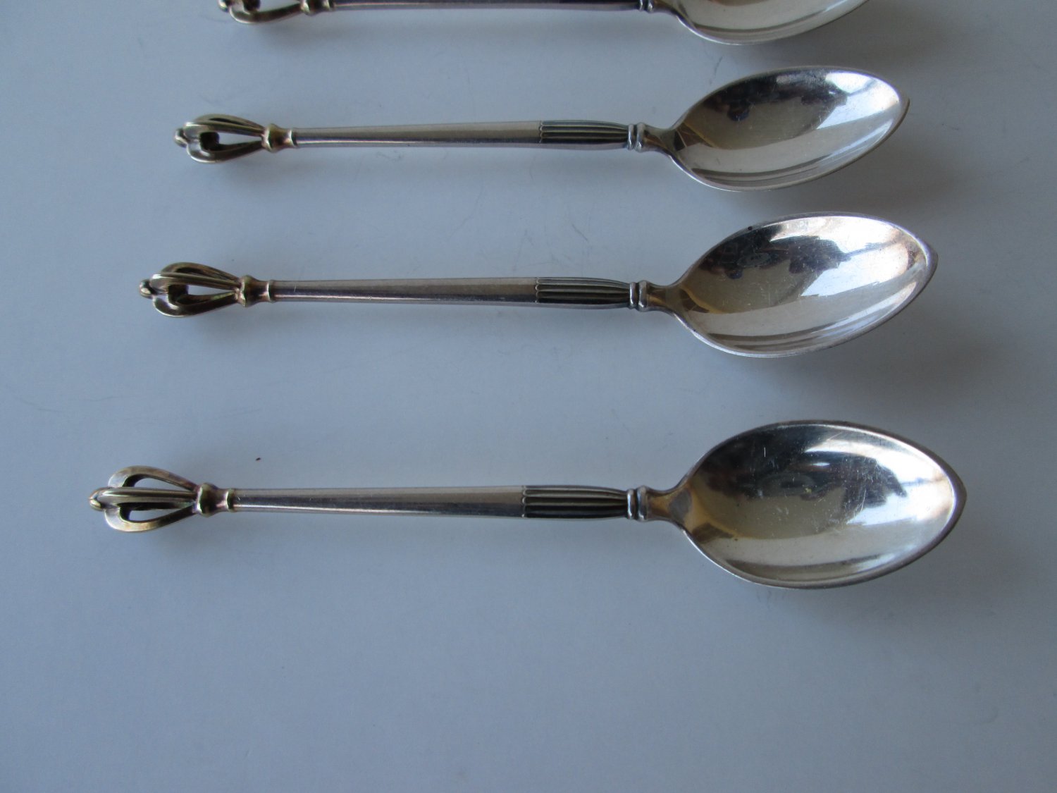 Six Rare Georg Jensen Demitasse Spoons