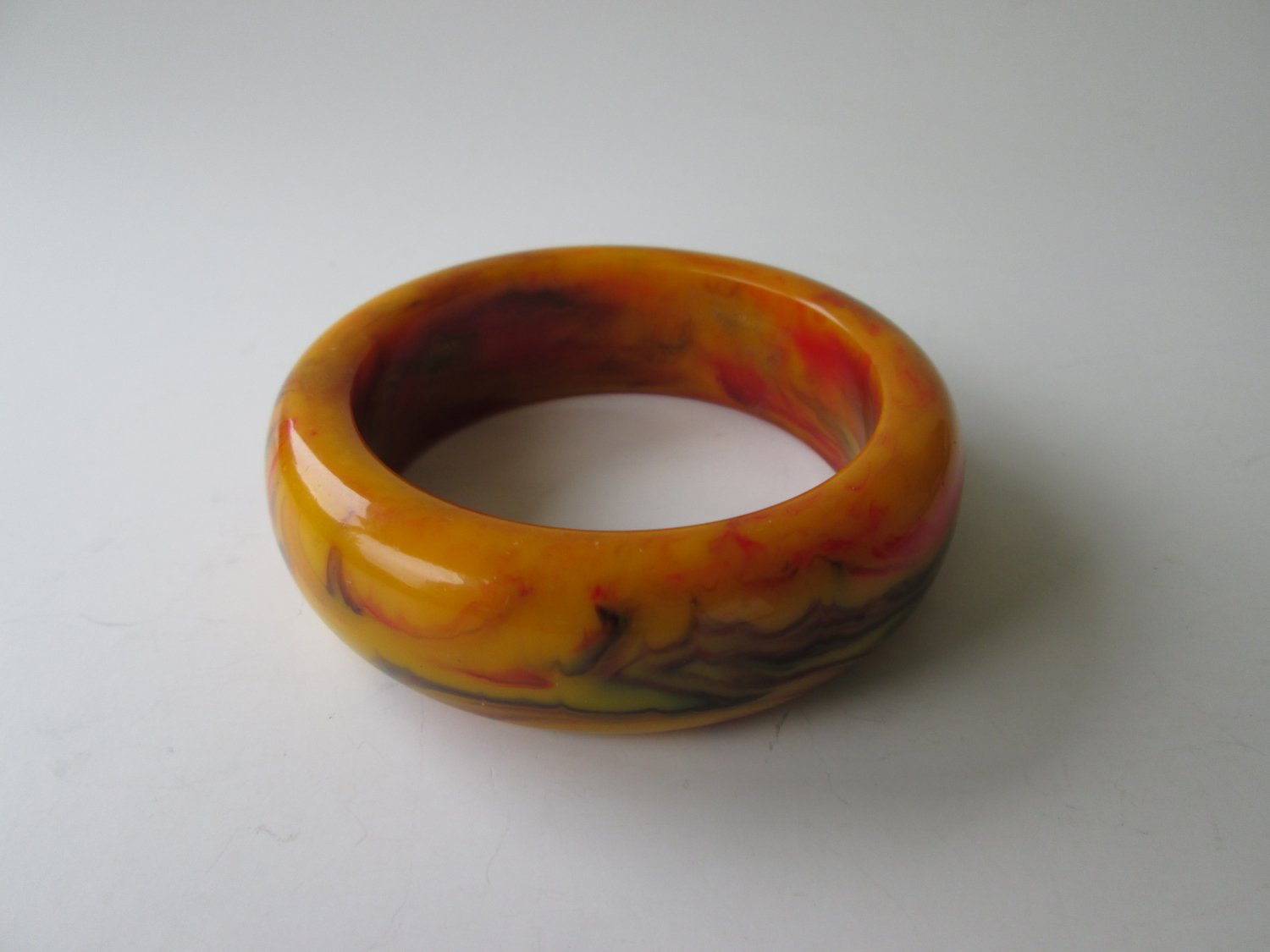 Vintage Bakelite Chunky End of Day Bakelite Bangle