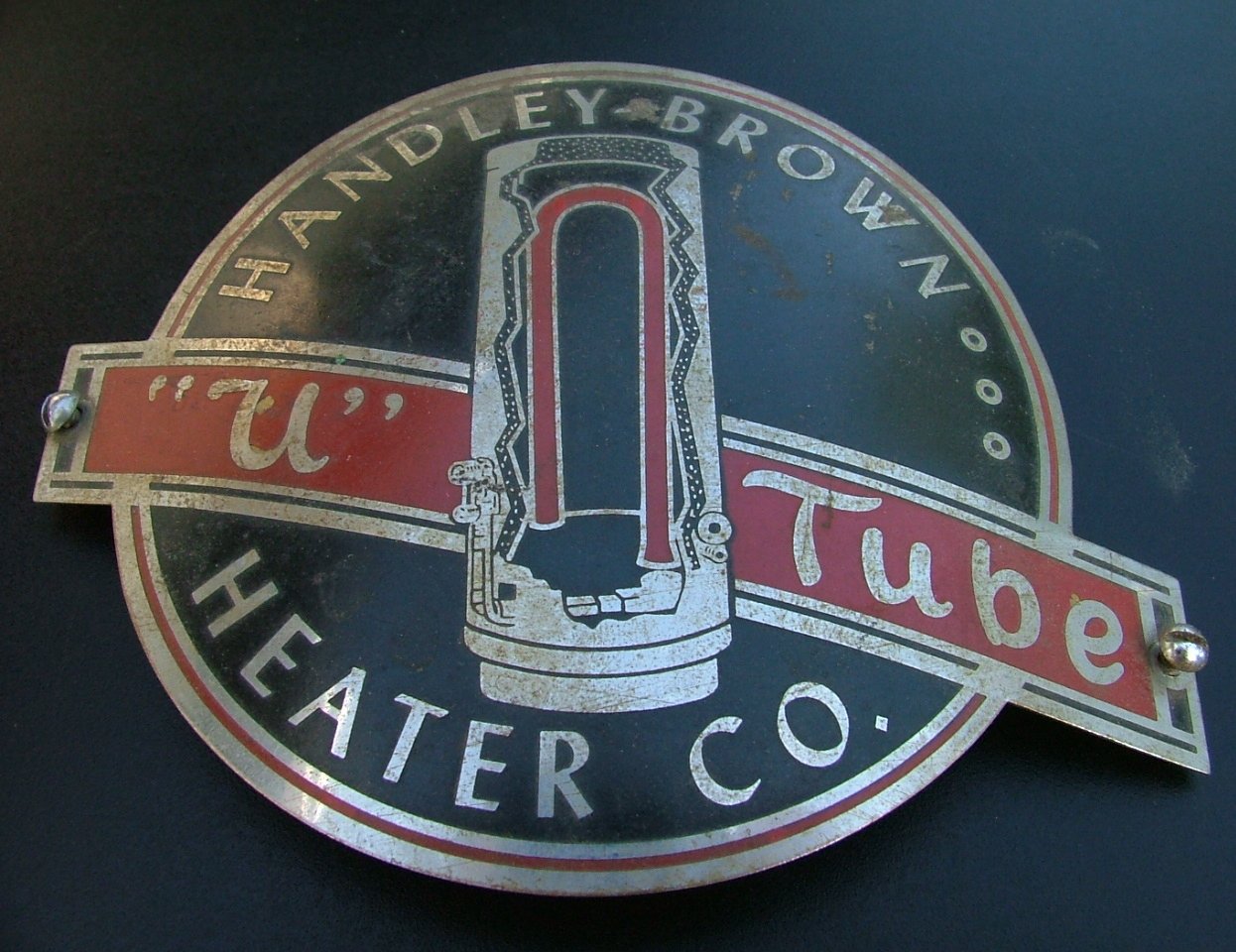 Handley-Brown Heater Company, "U" Tube Water Heater, Art Deco Metal ...