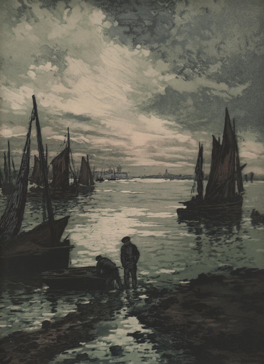 The Call of The Open Sea, A. Casitte Etching, Pictorial Review Print c.1926