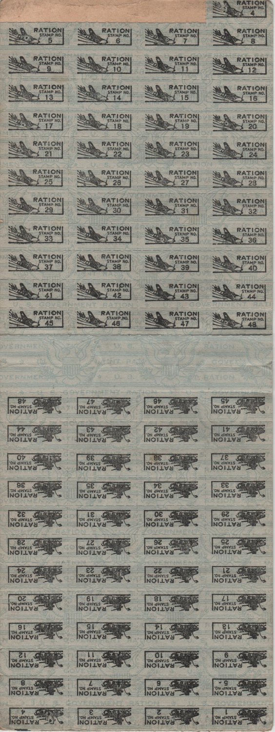 WWII Era USA Ration Books with Stamps c.1943