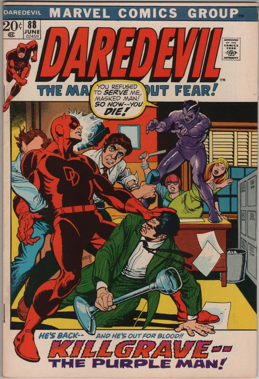 Daredevil #88 Killgrave The Purple Man c.1972