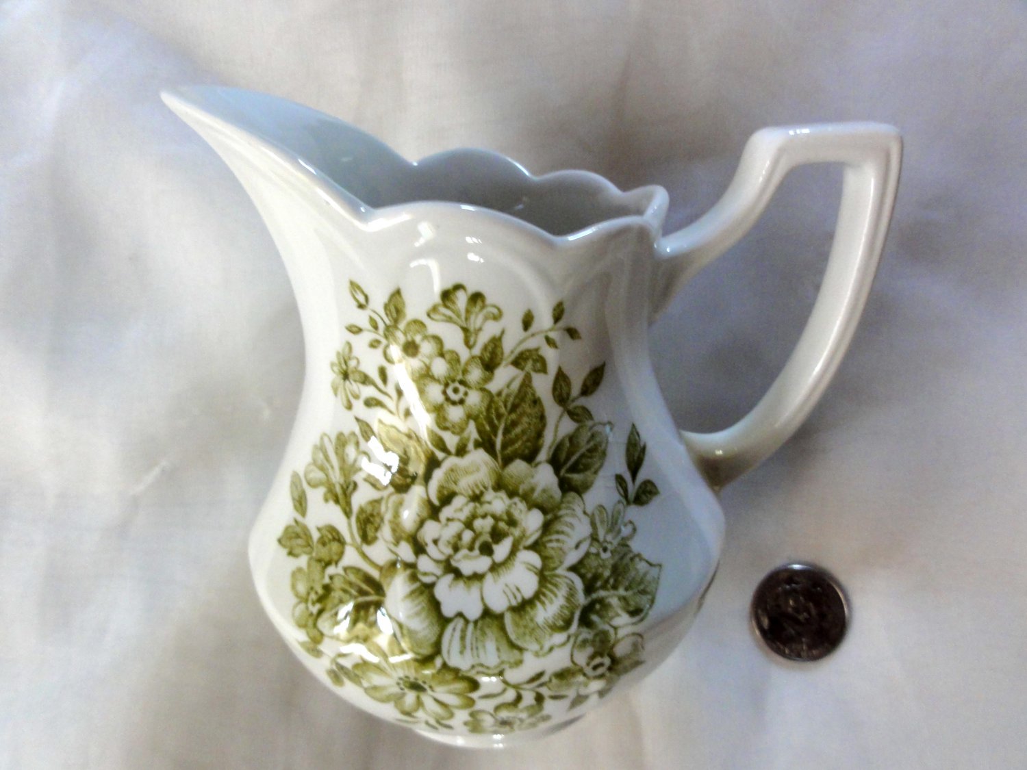 Royal Staffordshire J&G Meakin MILK CREAMER AVONDALE Green Ironstone ...