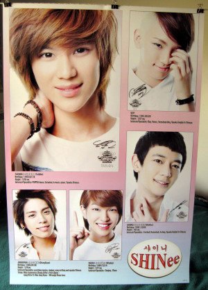 Shinee biodata collage POSTER Taemin Onew &ship frm USA