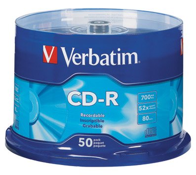 Verbatim CD-R 52X 700MB 80 Minutes 50 pack - new