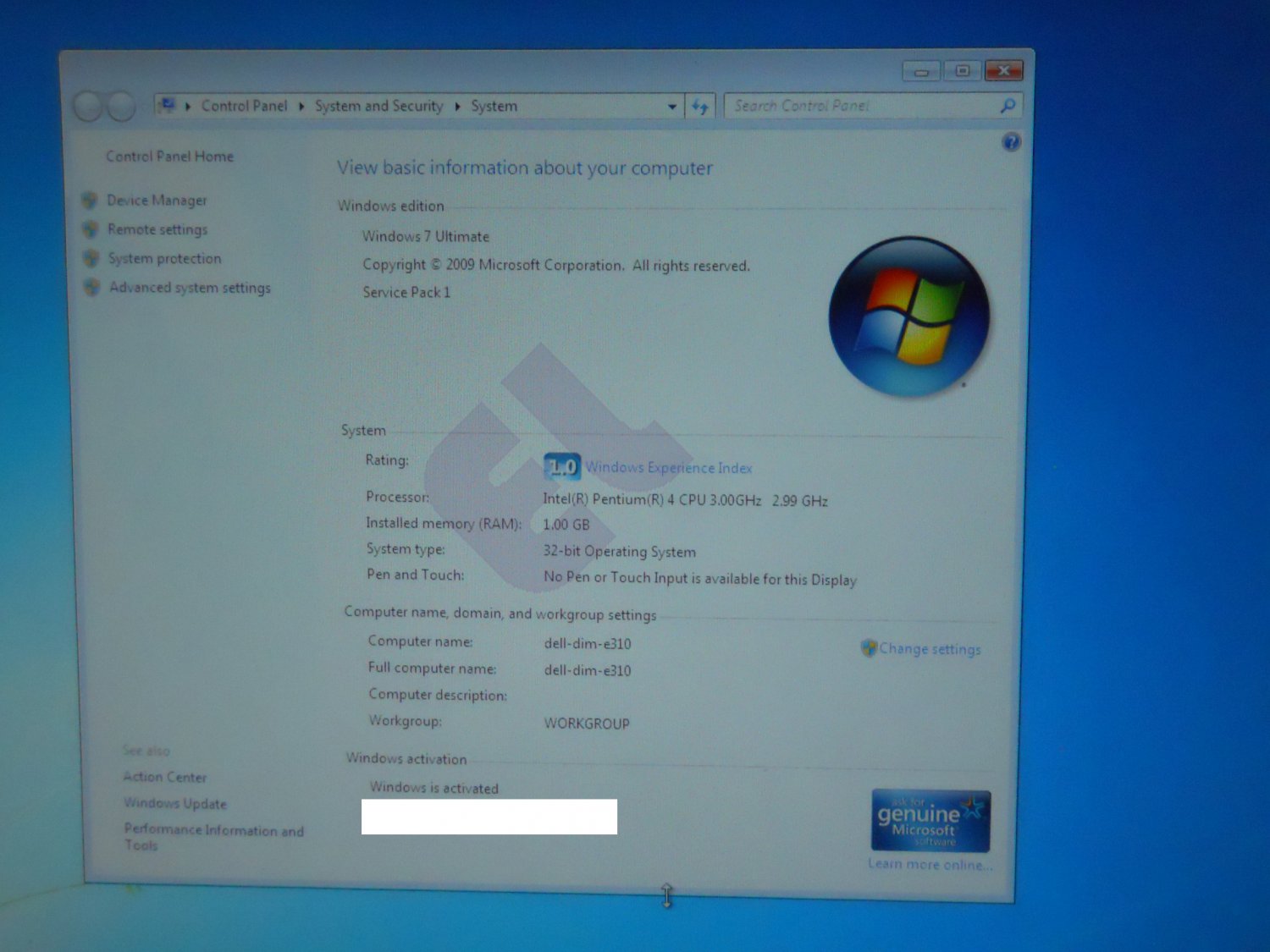 Dell Dimension E310 Desktop PC Tower computer with Windows 7 Ultimate