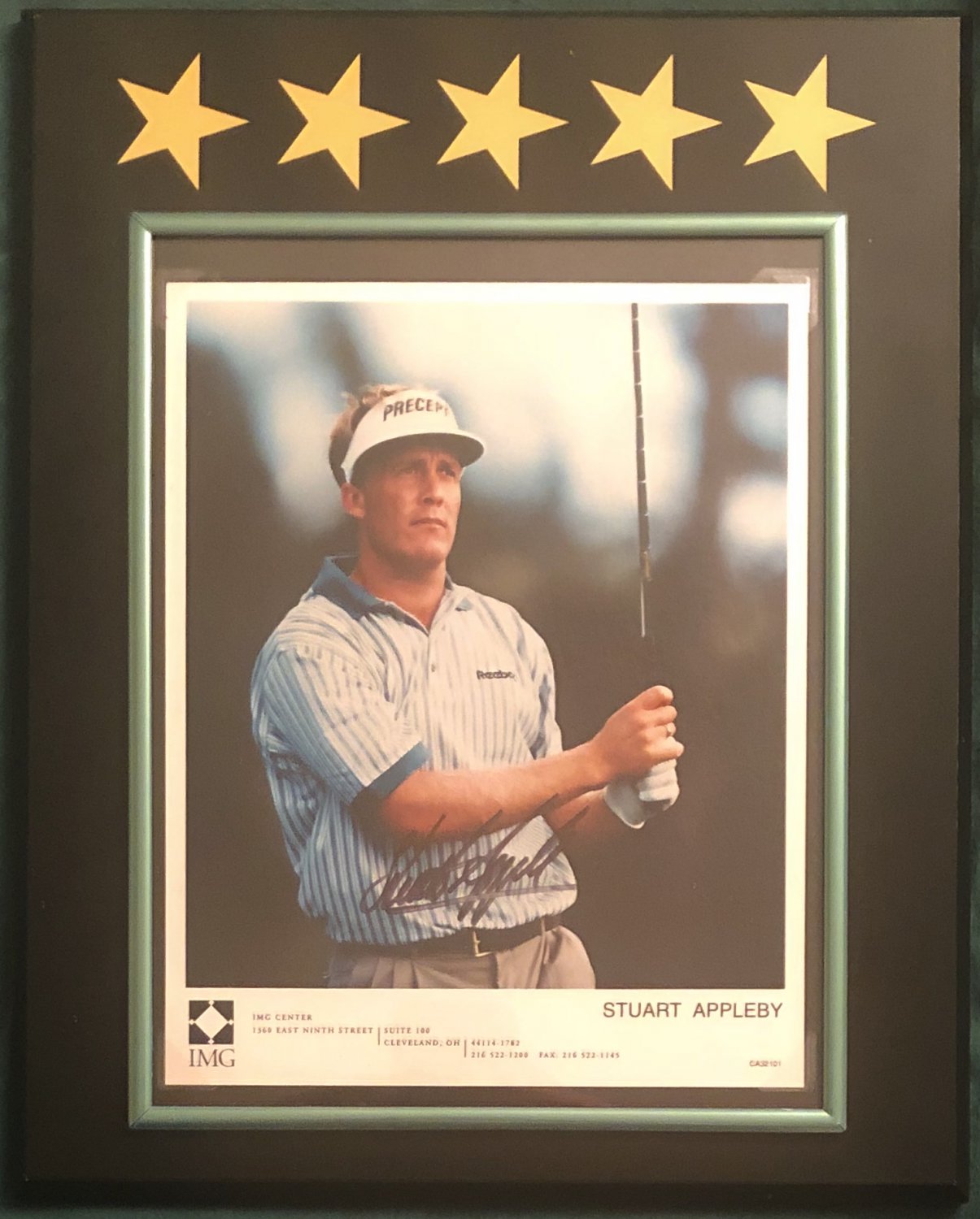 Stuart Appleby Pro Golfer Autographed Custom Photo Plaque