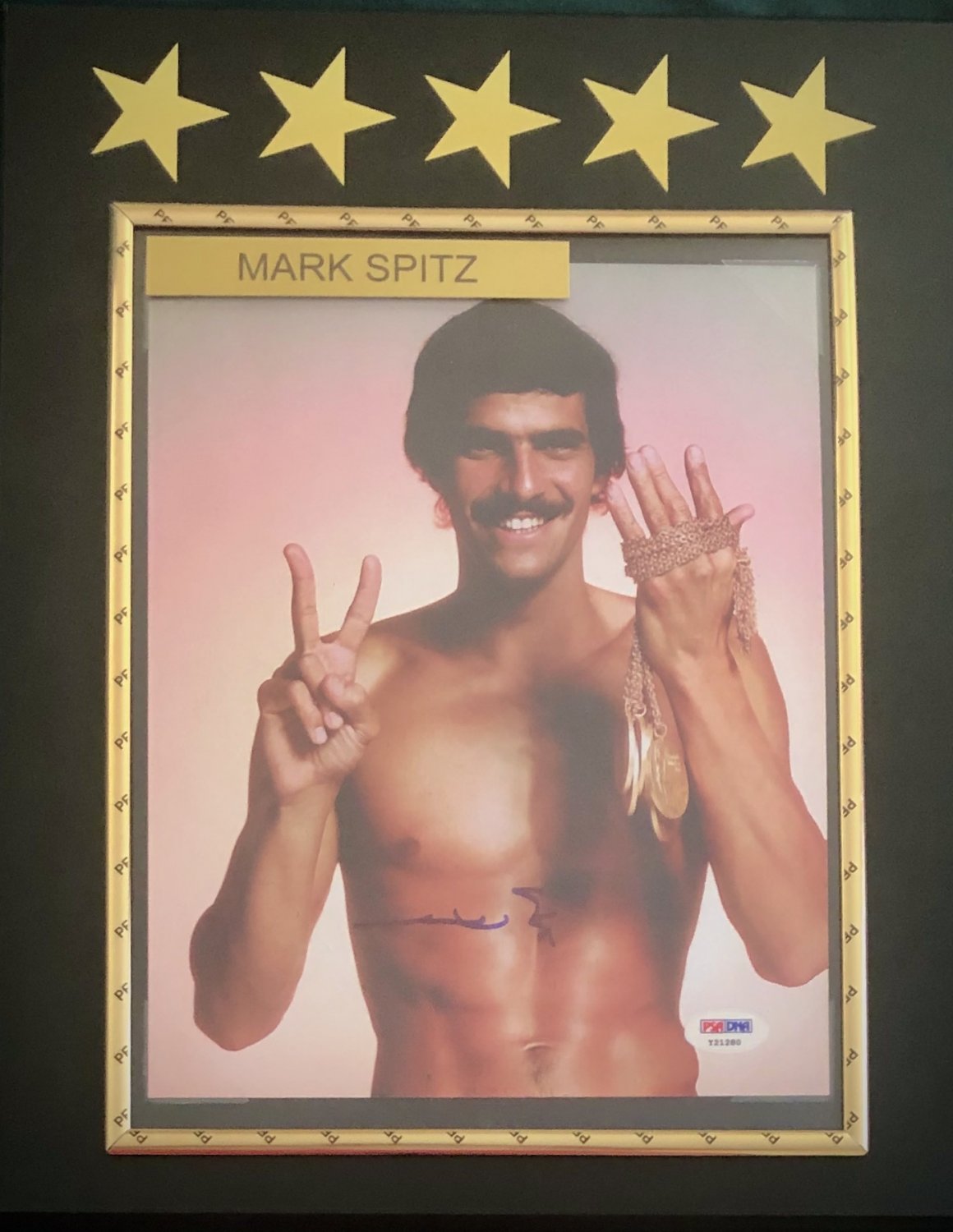 Mark Spitz Olympic Swimming 9X Medalist Autographed Custom Photo Plaque