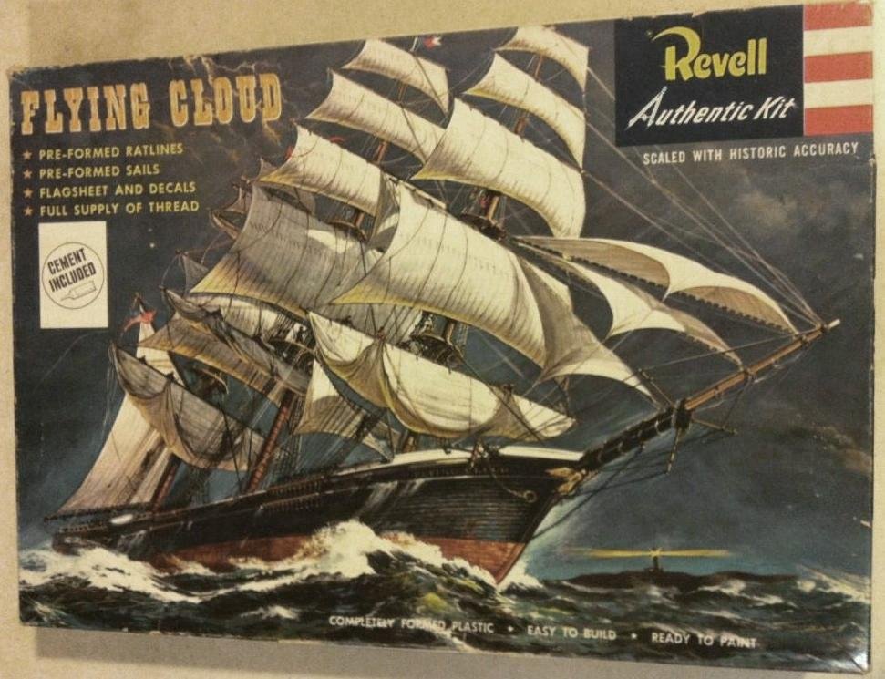 Revell Flying Cloud Clipper Ship Plastic Model 1957 Vintage in Box