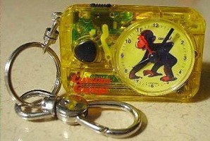 Curious George Keychain Clock with Light and Alarm