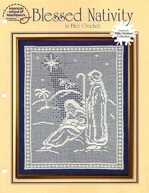 Y931 Filet Crochet PATTERN Book ONLY Blessed Nativity Wall Hanging Pattern