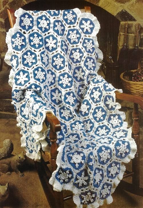 X309 Crochet PATTERN ONLY Another Snowflake Afghan Pattern
