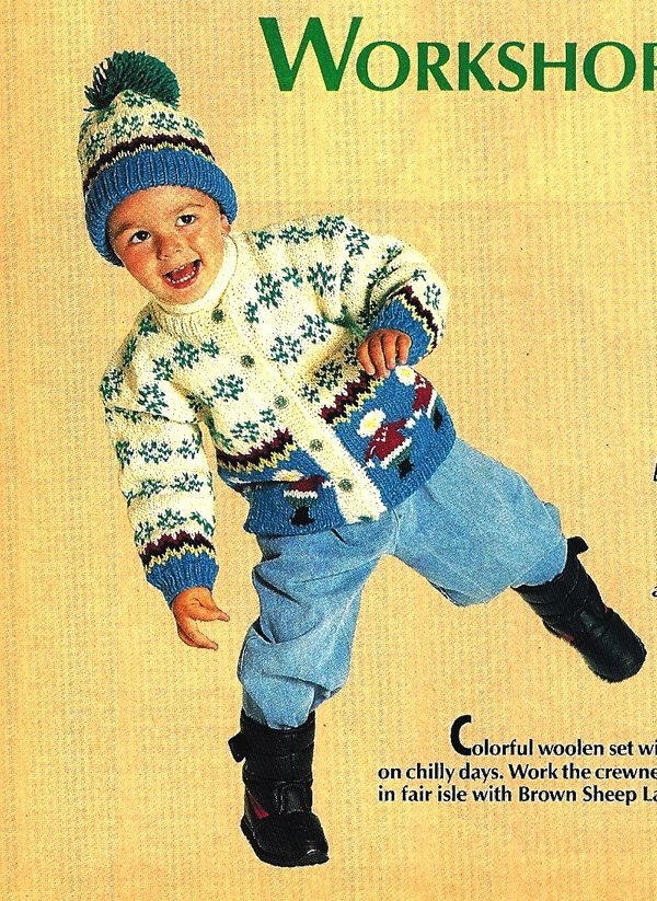X416 Knit PATTERN ONLY Child Sweater & Hat Pattern Christmas Eskimo ...