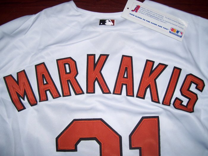 #21 Nick Markakis Baltimore Orioles Home White stitched Majestic jersey ...