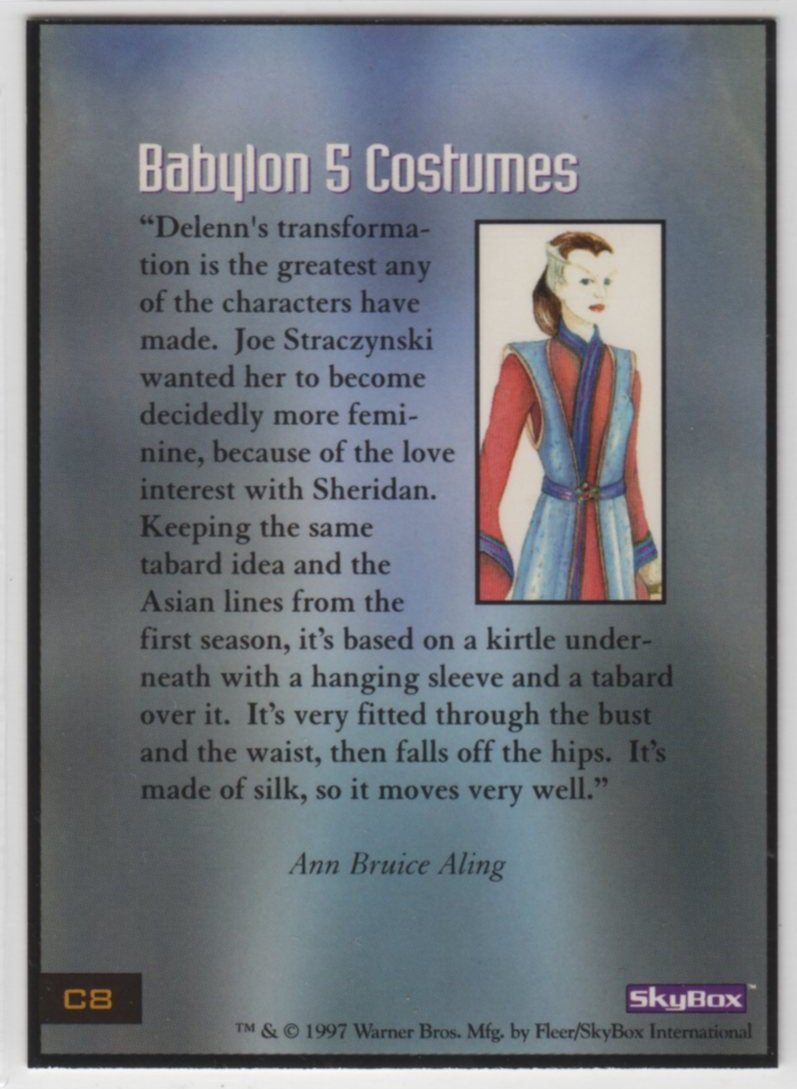 Babylon 5 Special Edition Costumes Chase Card C8 (SkyBox) - Delenn