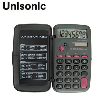 UNISONIC DUAL POWERED 8-DIGIT CALCULATOR