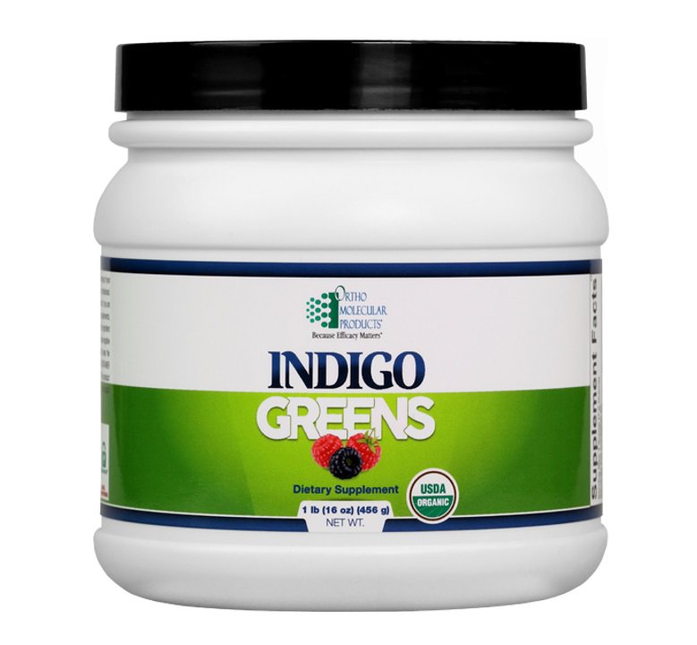 INDIGO GREENS - 16 Oz (456 Grams) - Ortho Molecular Products