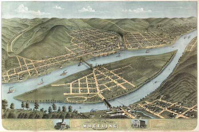 Wheeling West Virginia map 1870