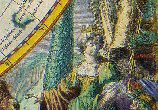 World map 1683 by Johannes De Ram