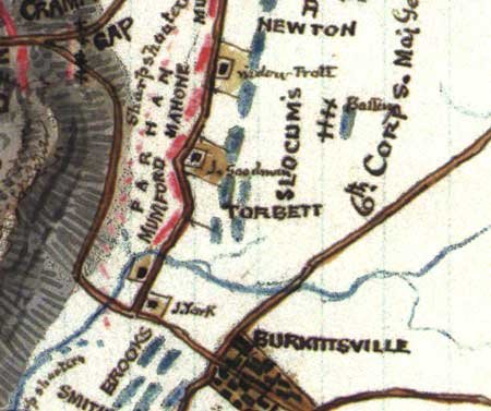 Battle of South Mountain or Crampton’s Gap Maryland 1862 Civil War map ...