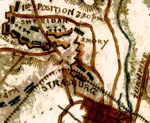 Union and Rebel at Rappahannock and Rapidan Rivers Civil War map by Sneden