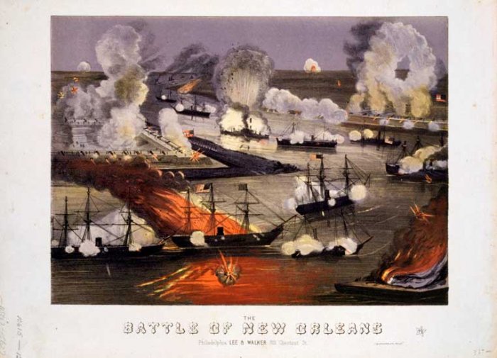 Naval Battle of New Orleans 1862 Civil War art print