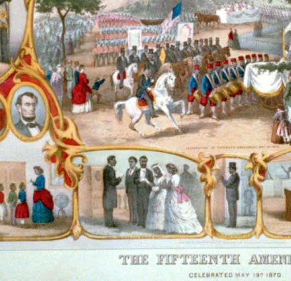Fifteenth Amendment Constitution 1870 poster art print by James C. Beard
