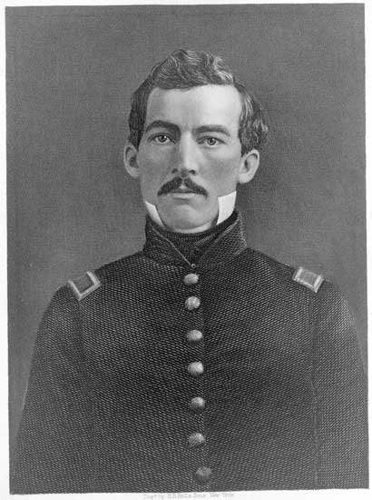 General Philip Sheridan 1853 portrait Civil War art engraving drawing print