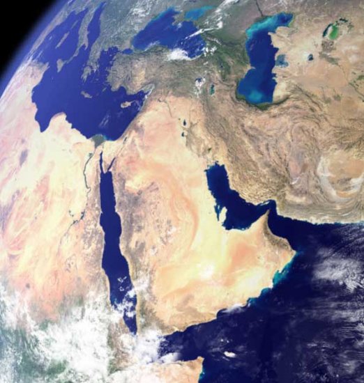 Earth from Space Eastern Hemisphere satellite photo photograph art Print