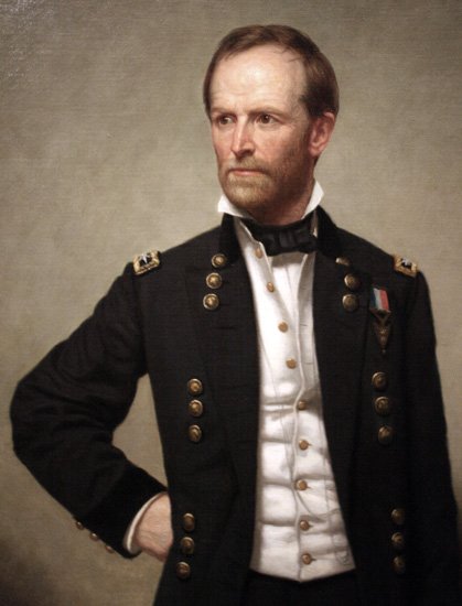 General William Tecumseh Sherman 1866 man portrait Civil War canvas art ...