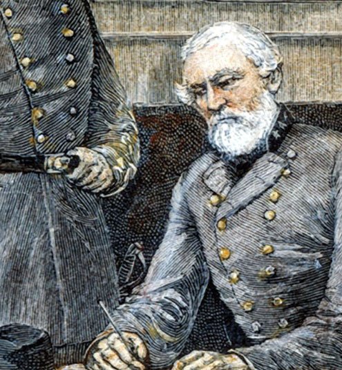 Lee Surrenders to Grant Appomattox Court Civil War art print by Waud