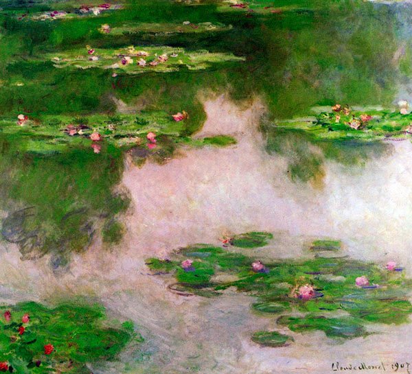 Sea Roses II flowers garden water Landscape canvas art print by Claude ...