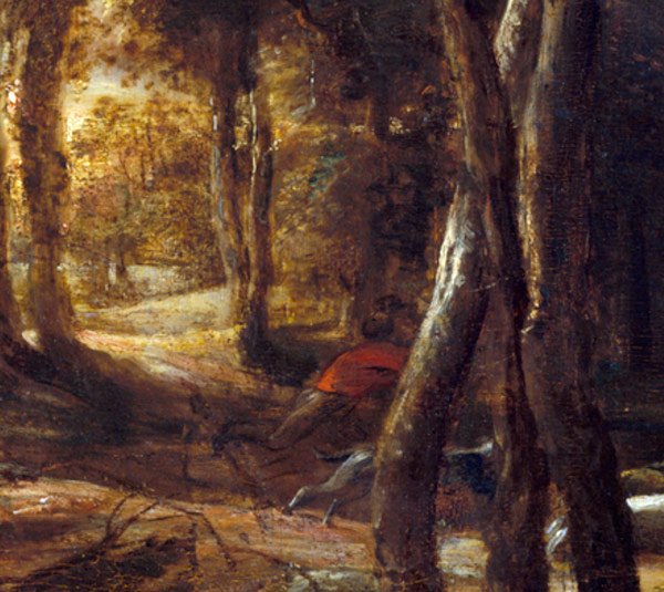 A Forest at Dawn with a Deer Hunt ca 1635 landscape canvas art print by ...