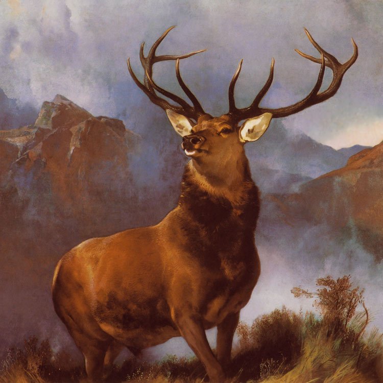 Deer stag canvas Monarch of the Glen art print by Landseer