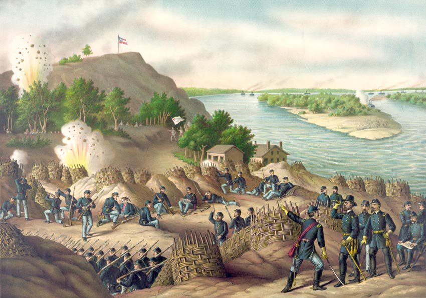 Vicksburg Siege battle Grant Civil War canvas art print Kurz & Allison