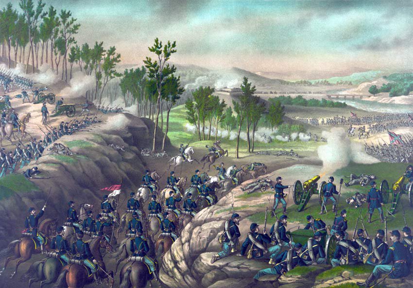 Resaca Battle 1864 Sherman Civil War canvas art print Kurz & Allison