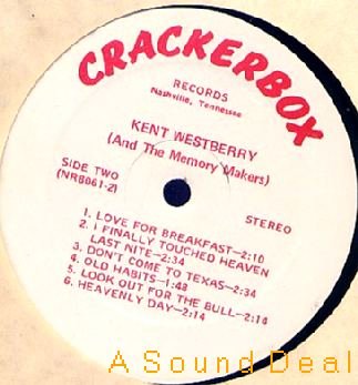 KENT WESTBERRY RARE PRIVATE SONGWRITER LP AUTOGRAPHED