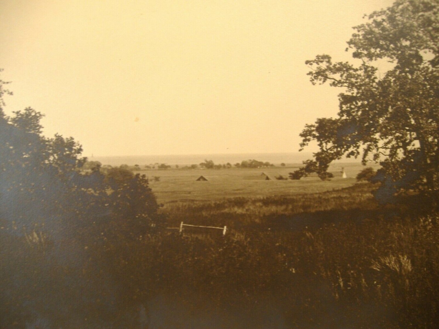 Antique Coastal Rural Landscape Photograph Silver Gelatin Print