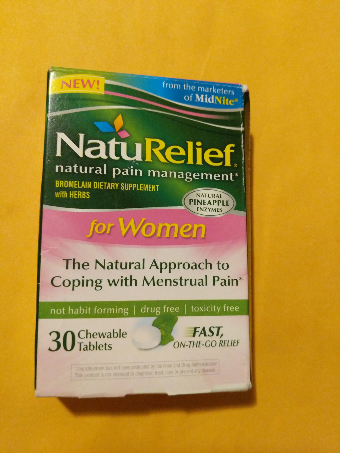 NATURELIEF NATURAL PAIN MANAGEMENT 30 TABLETS EXPIRED EXPIRED EXPIRED