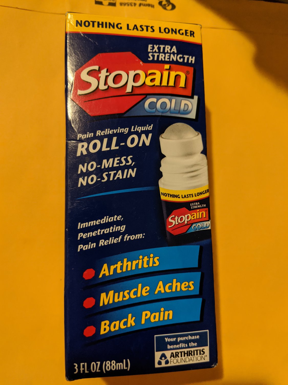 STOPAIN COLD PAIN EXTRA STRENGTH ROLL ON 3 OZ. STOP PAIN~ EXPIRED 11/ ...