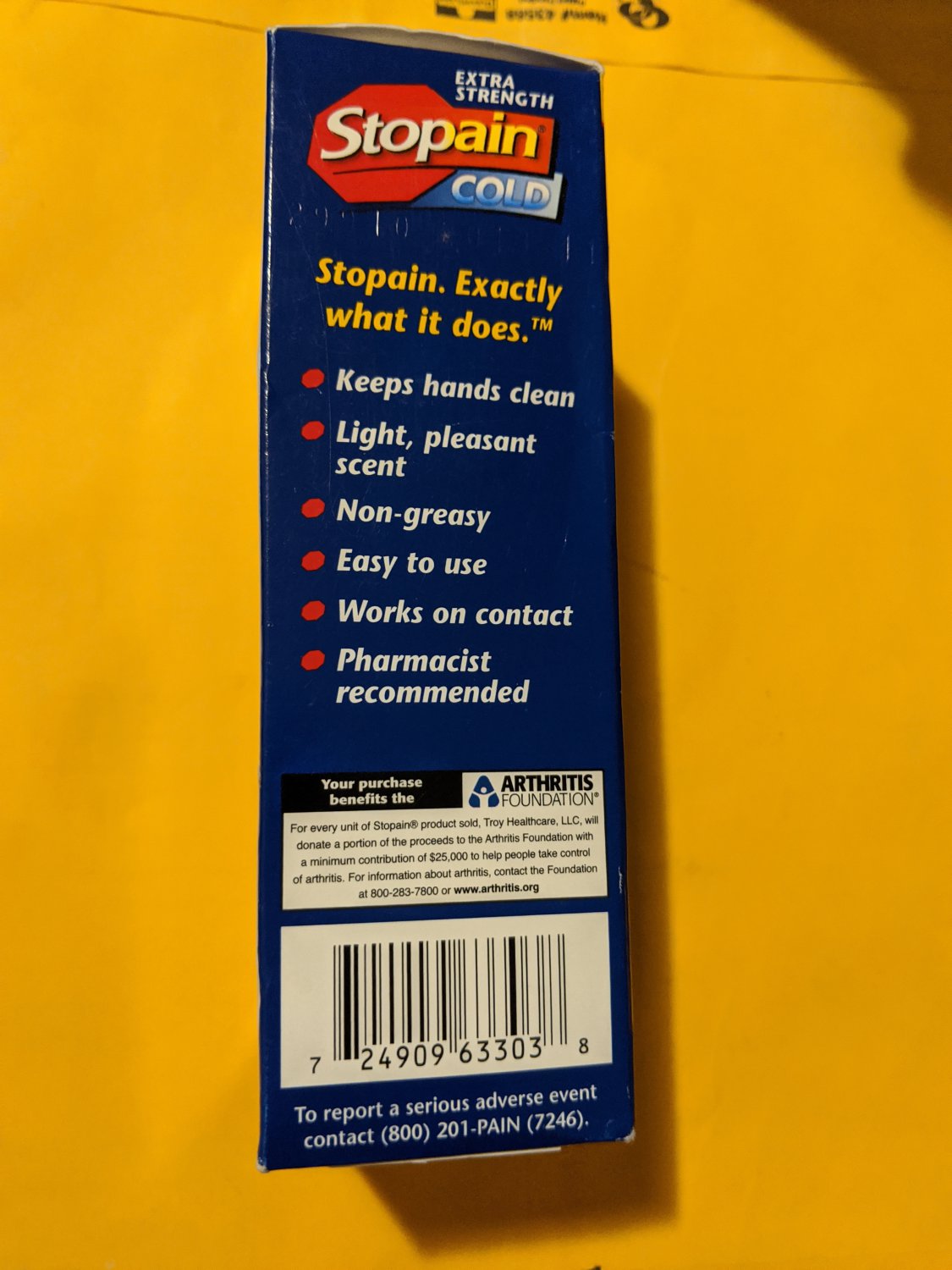 STOPAIN COLD PAIN EXTRA STRENGTH ROLL ON 3 OZ. STOP PAIN~ EXPIRED 11/ ...
