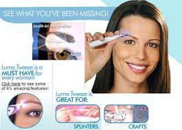 LUMA TWEEZE LIGHTED TWEEZERS W/BONUS BATTERIES -BULK ITEM IN SLEEVE