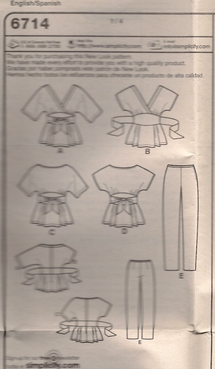 New Look 6714 Misses Tops and Pants - Sz. 6-16 - Summer Separates