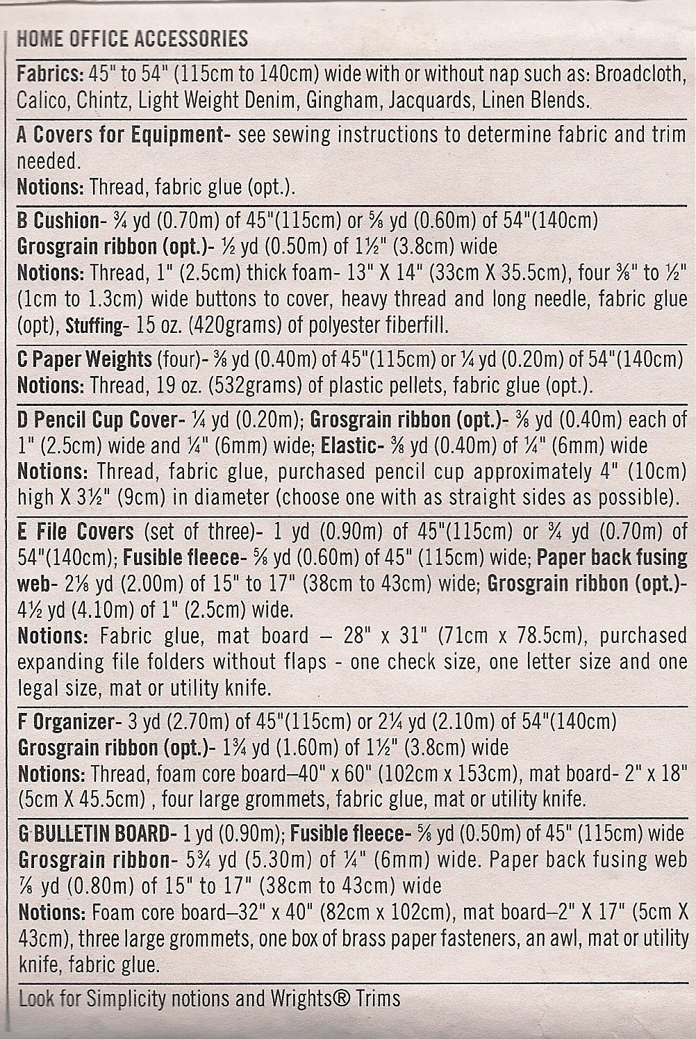 Accessories for Your Home Office Simplicity 9750