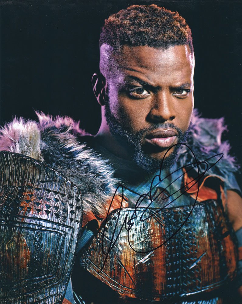 Winston Duke in-person autographed photo Black Panther