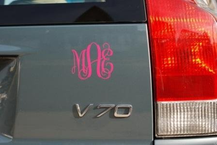 Preppy Car Monogram Decal