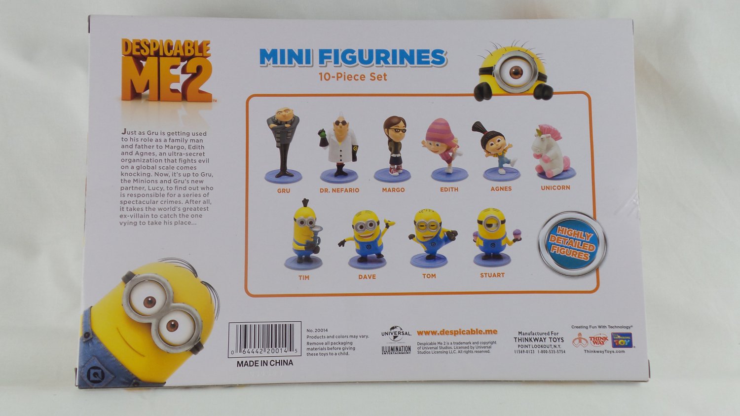 Despicable Me 2 Minion Mini Figurines 10 piece set Stuart Gru Unicorn ...