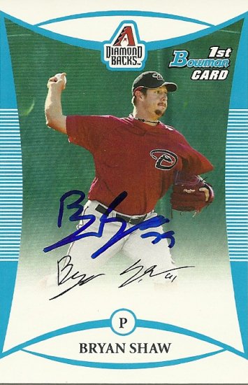 2008 Bowman Draft Bryan Shaw Autograph